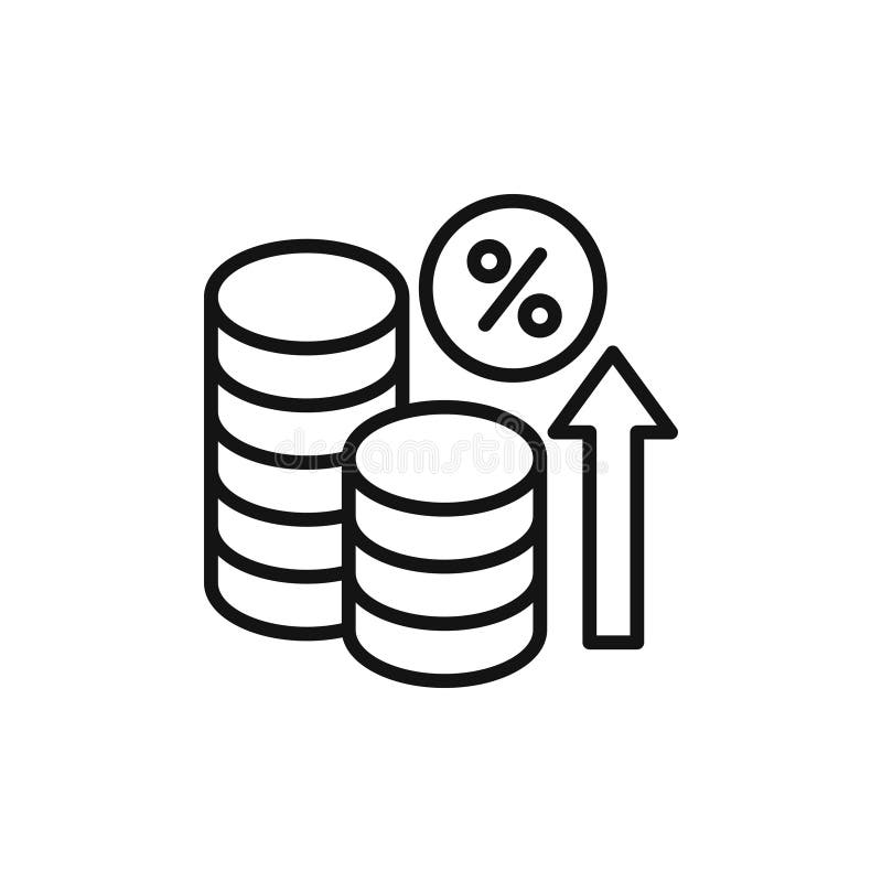 Inflation Icon Symbol on White Background Stock Vector - Illustration ...