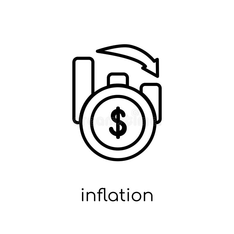 Inflation Icon. Trendy Modern Flat Linear Vector Inflation Icon Stock ...
