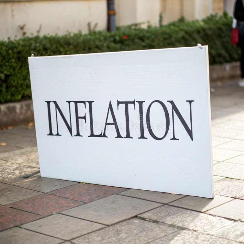 Inflation Isolated on White Background Stock Illustration ...