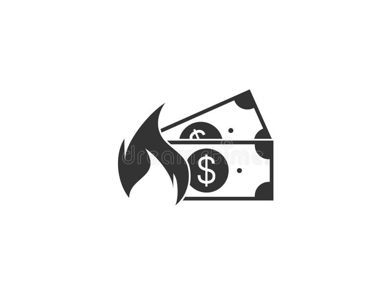 Inflation, Money, Fire Icon. Vector Illustration. Stock Vector ...