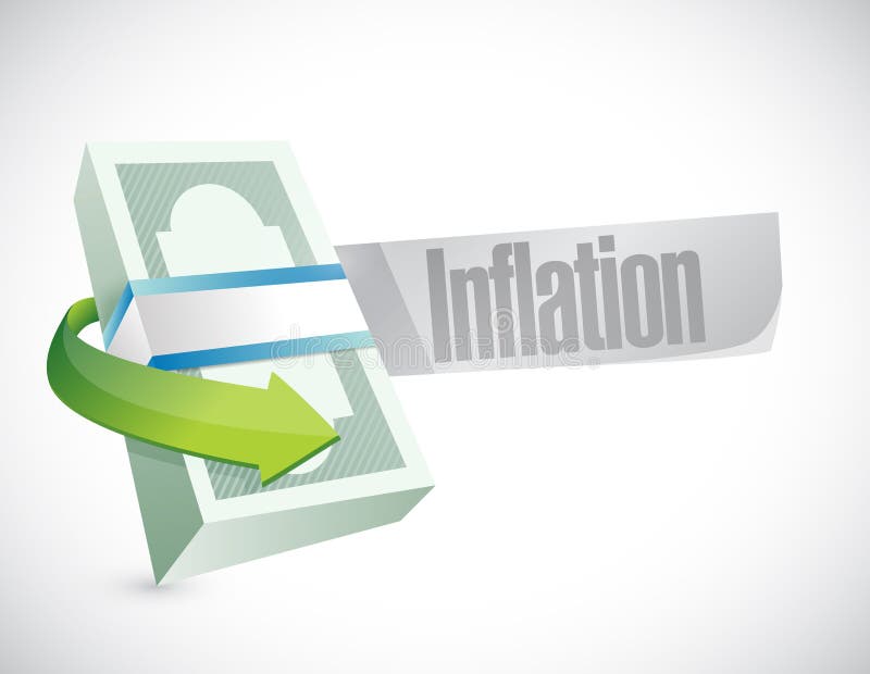 Inflation Money Sign Concept Illustration Stock Illustration ...