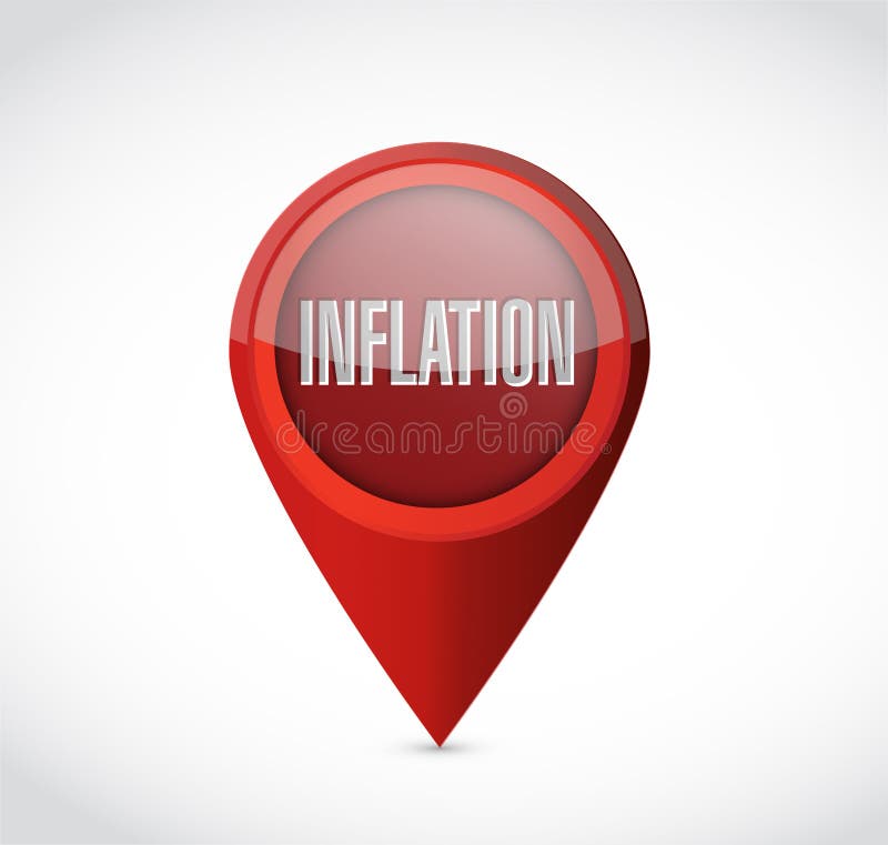 Inflation Pointer Sign Concept Illustration Stock Illustration ...