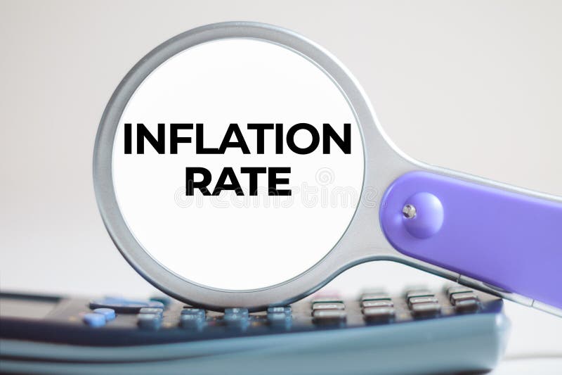 Inflation Rate Text on an Economic Topic Stock Image - Image of ...