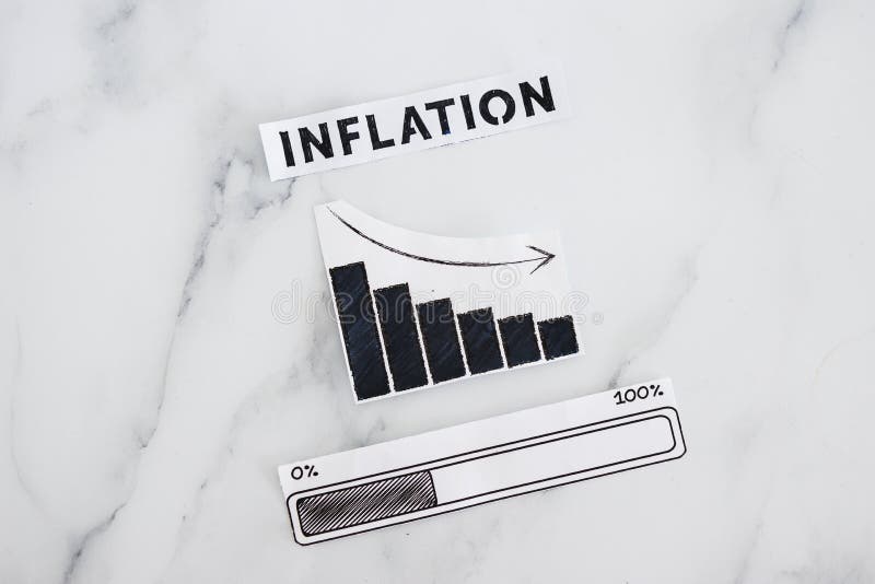 Inflation Rates Going Down, Text with Graph Showing Stats Decreasing ... Inflation Rates Going Down, Text with Graph Showing Stats Decreasing ...