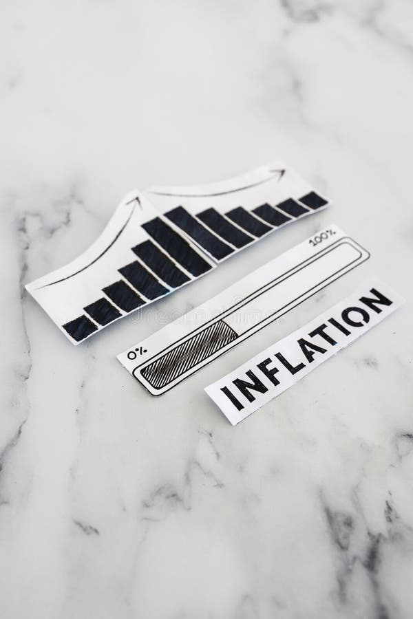 Inflation Rates Going Down, Text with Graph Showing Stats Decreasing ...