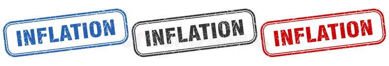 Inflation Square Isolated Sign Set. Inflation Stamp Stock Vector ...