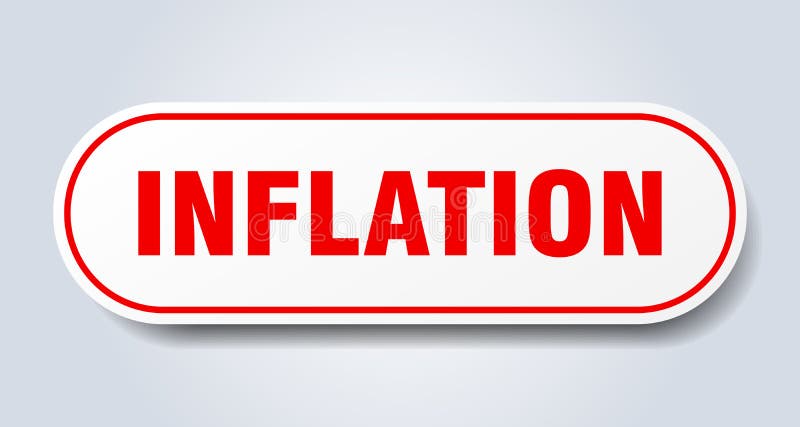 Inflation sticker. stock vector. Illustration of white - 197154522