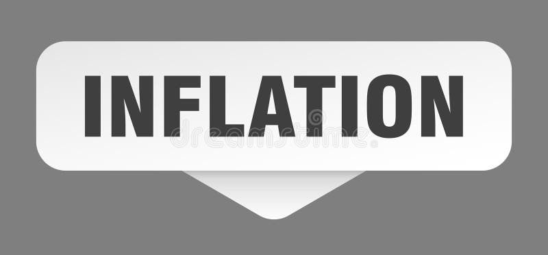 Inflation Sticker. Inflation Sign Isolated on Gray Background Stock ...