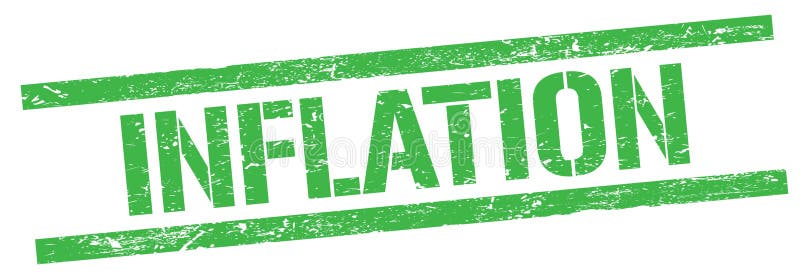 INFLATION Text on Green Grungy Rectangle Stamp Stock Illustration ...