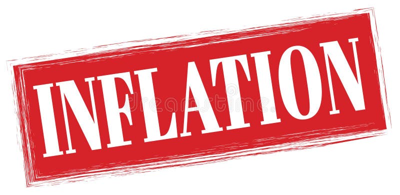 INFLATION Text Written on Red Stamp Sign Stock Image - Image of banner ...