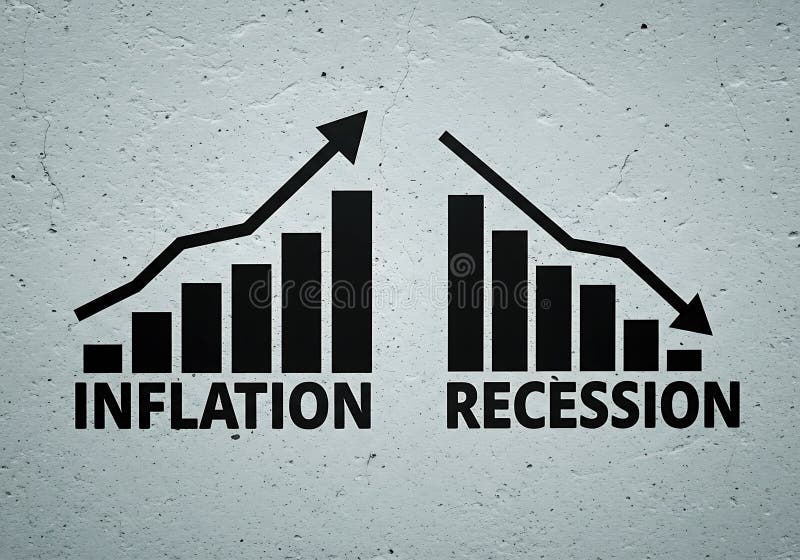 Inflation and Deflation Graph Stock Illustration - Illustration of ...
