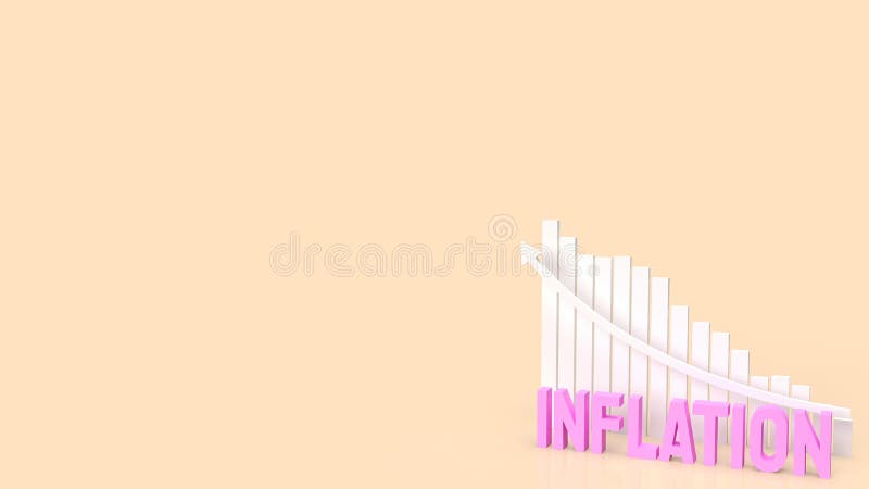 The Inflation Word and Chart for Business Concept 3d Rendering Stock ...