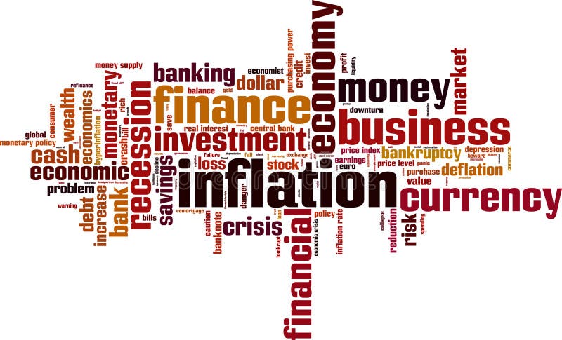 Inflation word cloud stock vector. Illustration of finance - 270155997