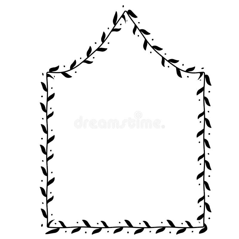 Inflexed Arch Leaf Frame stock vector. Illustration of card - 279739823