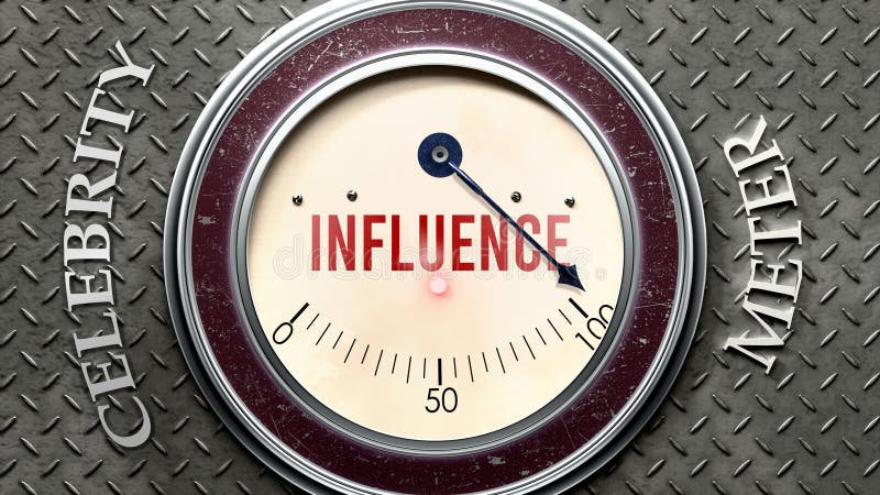 Influence and Celebrity that is Hitting a Full Scale, Showing a Very ...