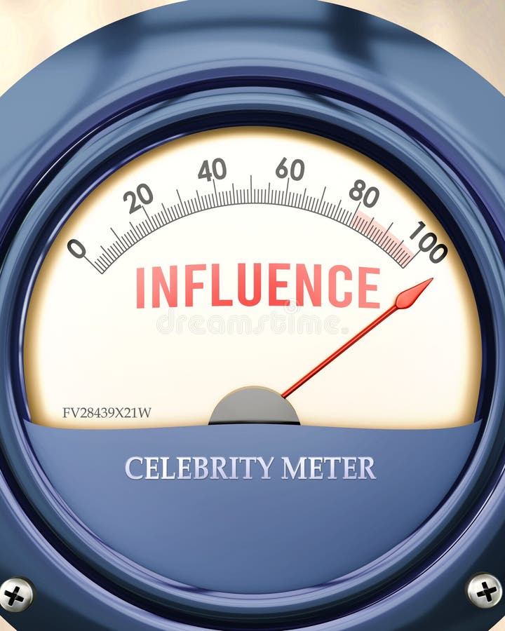 Influence and Celebrity Meter that is Hitting a Full Scale, Showing a ...