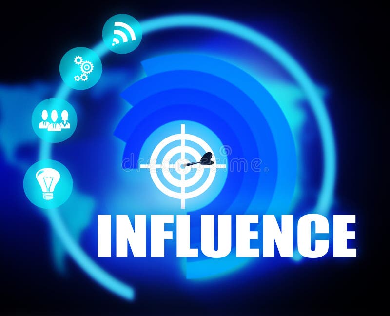 Influence Concept Plan Graphic Stock Photo - Image of marketing ...