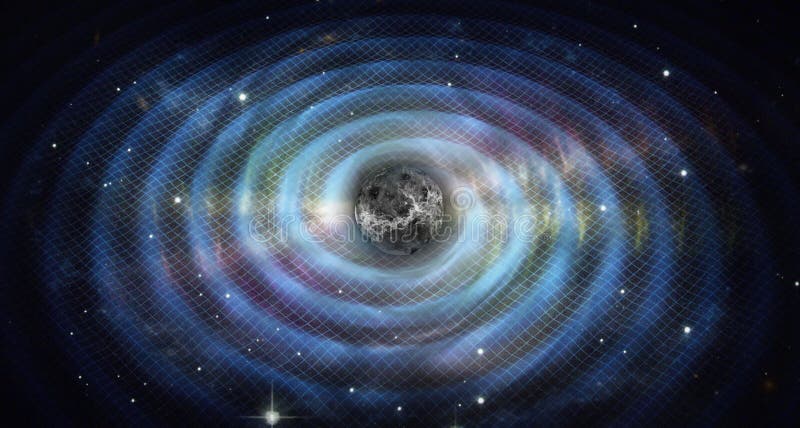 Influence of Gravity. Distorted Space. Dark Enegry Mesh Stock Image ...