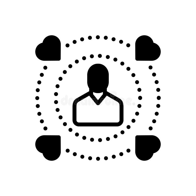 Black Solid Icon for Influence, Affect and Impact Stock Vector ...