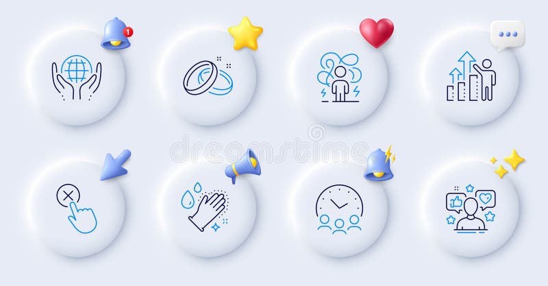 Influence, Reject Click and Employee Results Line Icons. for Web App ...