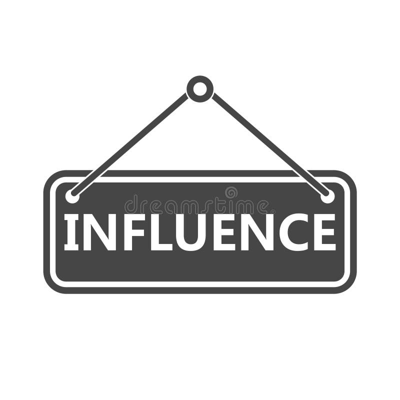 Influence Sign. Influencer Icon Isolated on White Background Stock ...