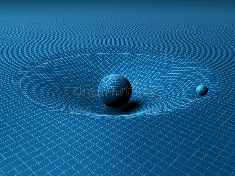 Influence of Space Objects To Distortion of Space-and-time. Stock ...