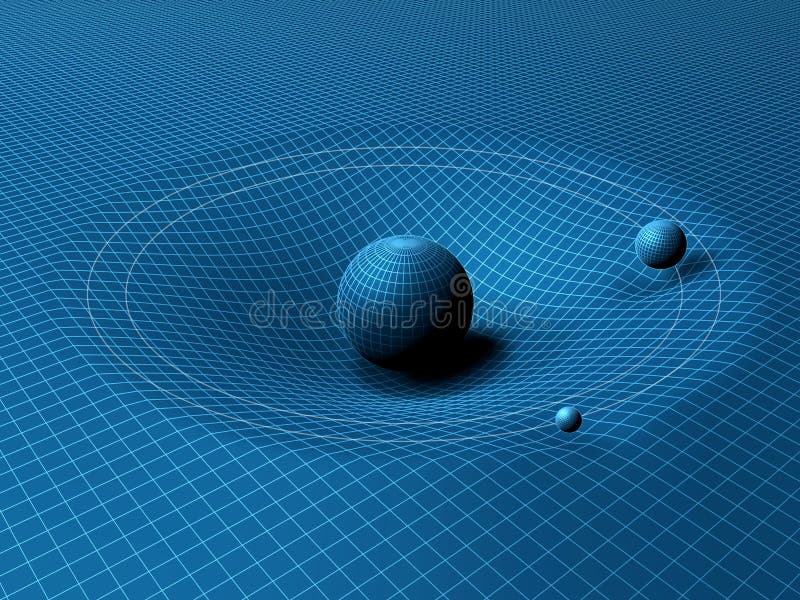 Influence of Space Objects To Distortion of Space-and-time. Stock ...