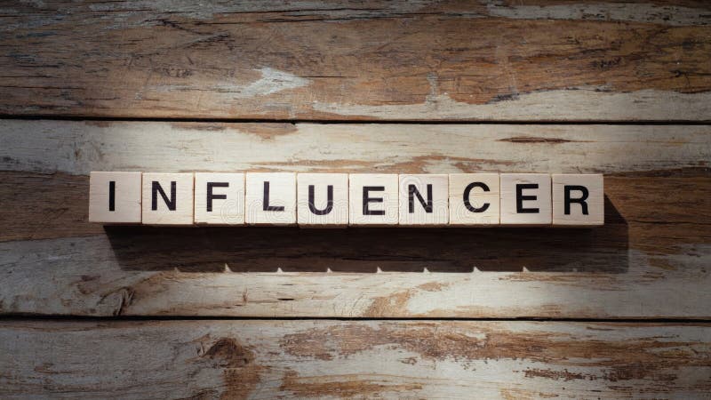 Influencer Blocks stock image. Image of craft, vocabulary - 376788033