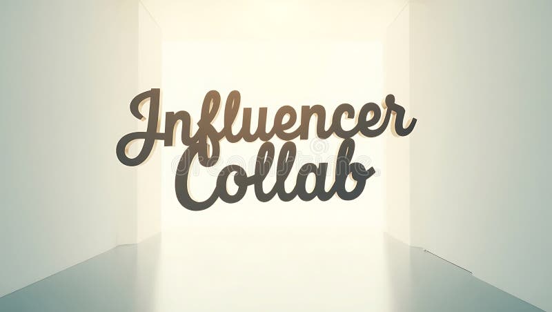 Influencer Collab in a Stylized Minimal Space with Artistic Typography ...