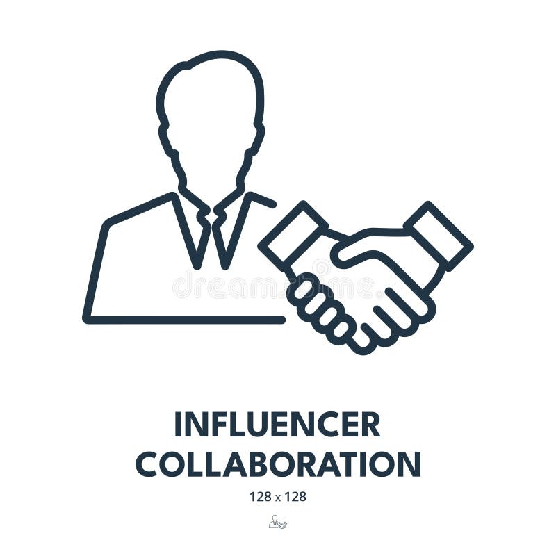 Influencer Collaboration Icon. Handshake, Negotiation, Partner ...