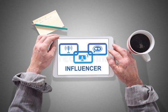 Influencer Concept on a Tablet Stock Photo - Image of customer ...