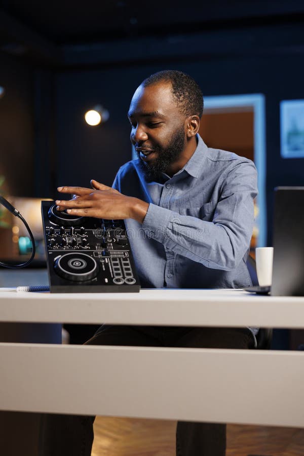 Influencer Does DJ Controller Giveaway Stock Photo - Image of audience ...