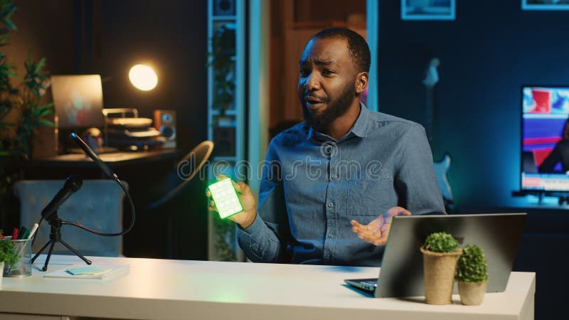 Influencer Films Mini Led Light Review Stock Photo - Image of tech ...