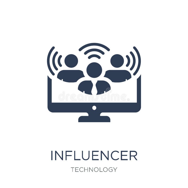 Influencer Icon. Trendy Flat Vector Influencer Icon on White Background ...