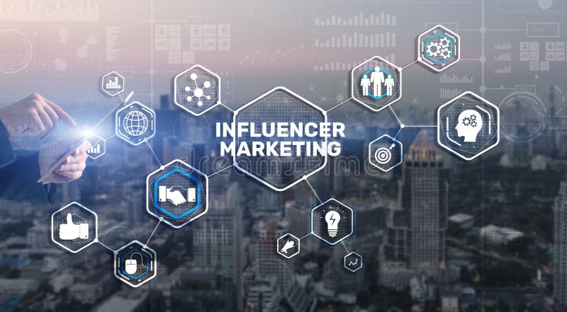 Influencer Marketing Concept. Business Internet Concept Stock Photo ...