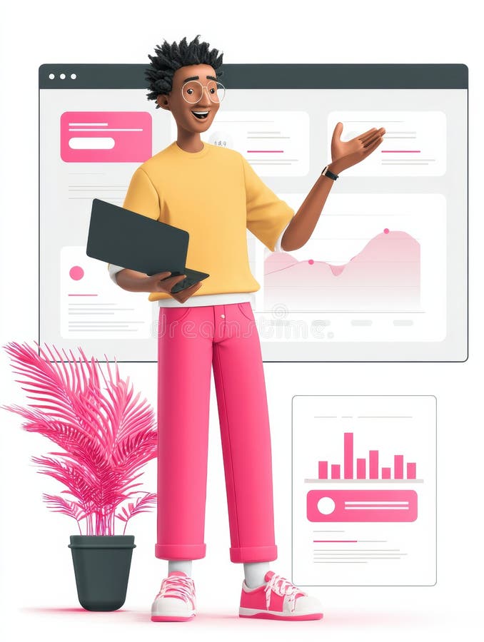 Influencer Presenting Product Features and Data Analysis with Engaging ...