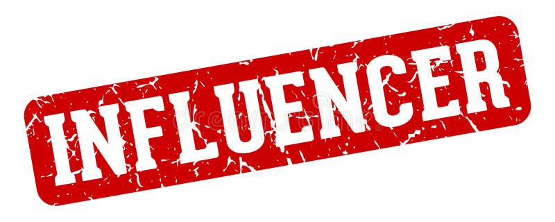 Influencer Rectangular Sign. Influencer Stamp Stock Vector ...