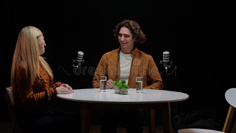 Engaging Storytelling Unfolds in a Cozy Podcast Studio with Expert ...