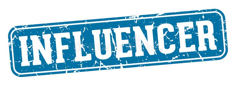 Influencer Rectangular Sign. Influencer Stamp Stock Illustration ...
