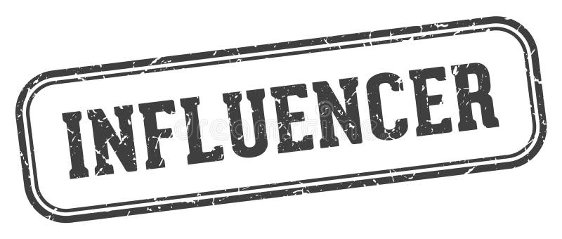 Influencer Rectangular Sign. Influencer Stamp Stock Illustration ...