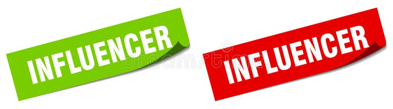 Influencer Sticker. Influencer Sign Set Stock Vector - Illustration of ...