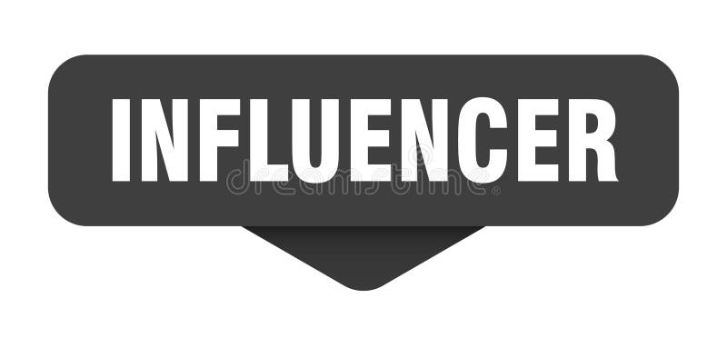 Influencer Rectangular Sign. Influencer Stamp Stock Illustration ...