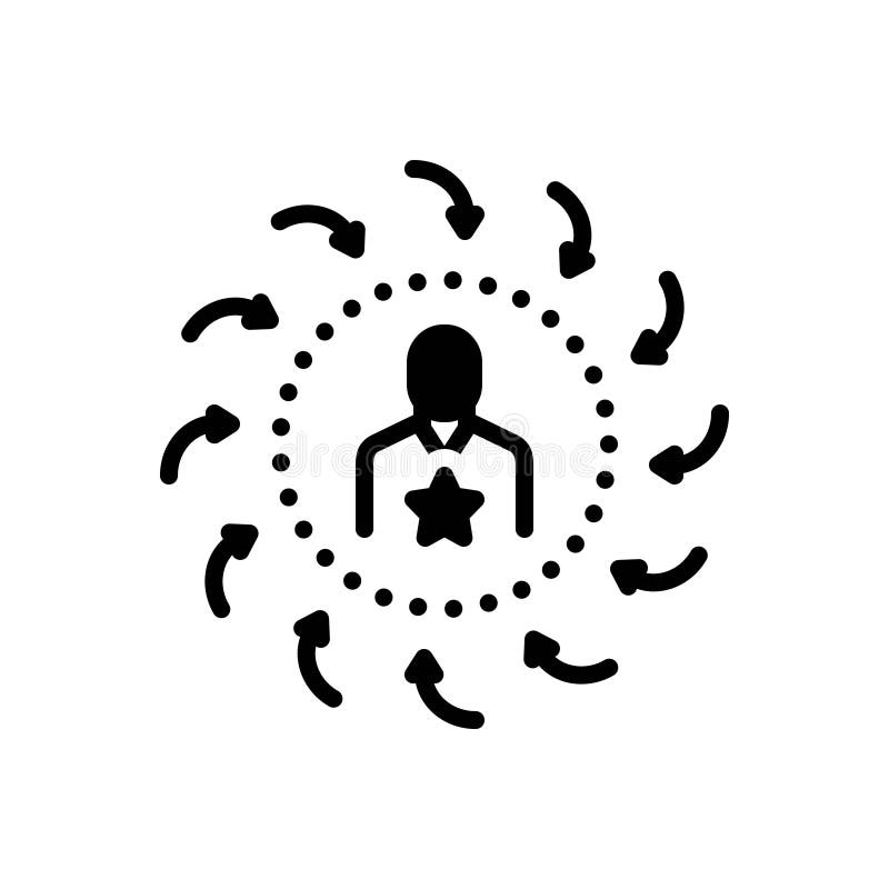 Black Solid Icon for Influences, Effect and Impact Stock Vector ...