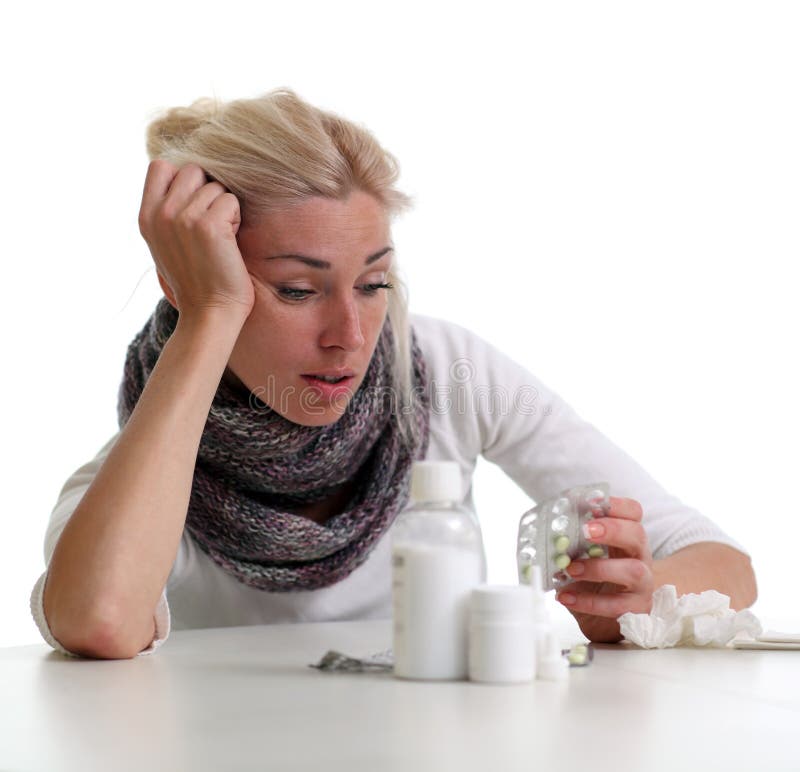 Influenza stock image. Image of caucasian, lady, beauty - 48576173