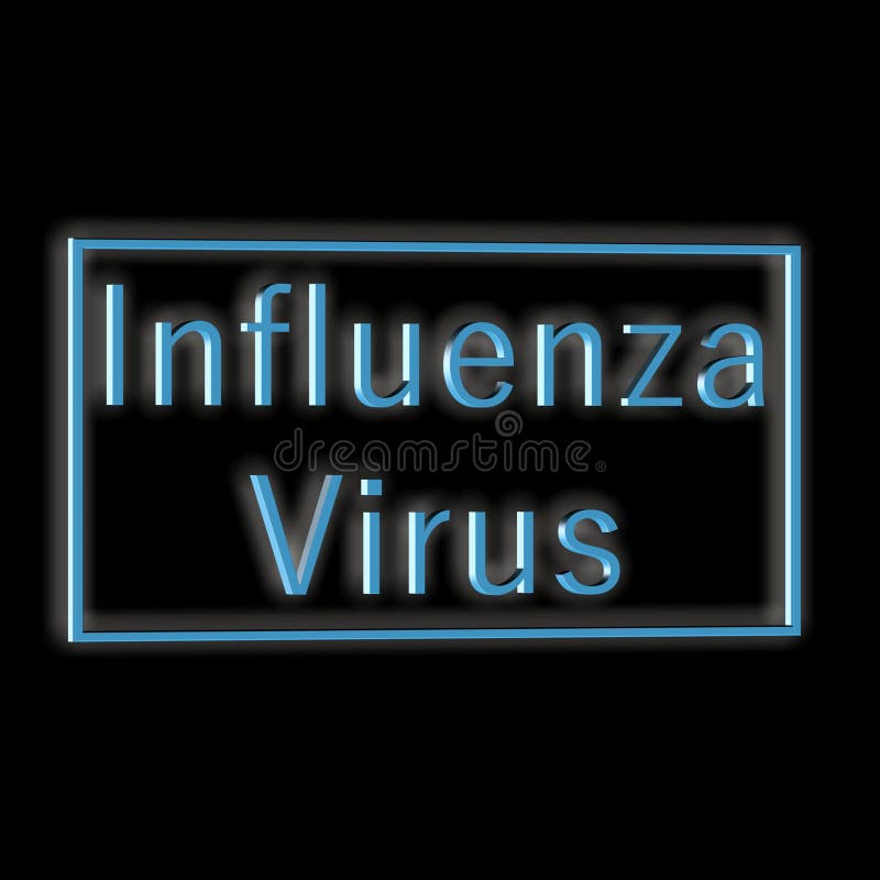 Influenza Virus - Word or Text As 3D Illustration, 3D Rendering Stock ...