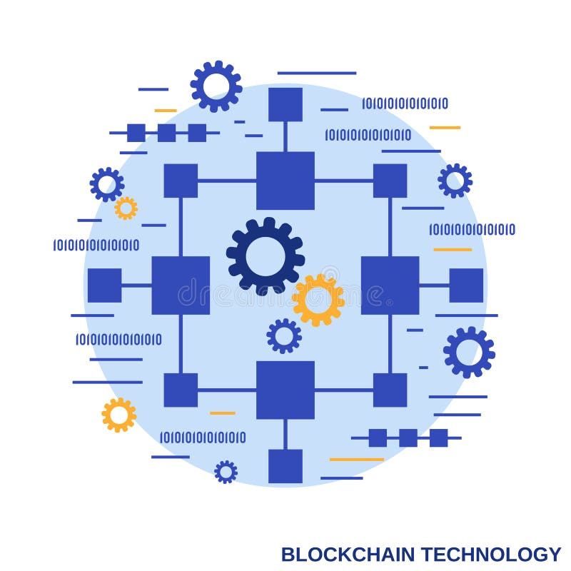 Blockchain Technology Vector Concept Illustration Stock Vector ...