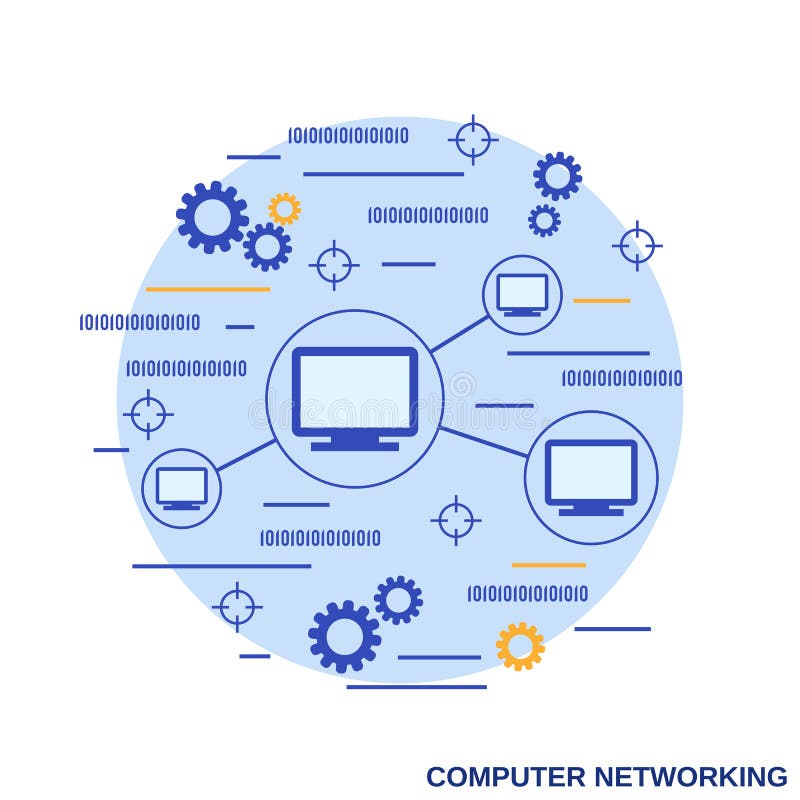 Computer Network, Cloud Computing, Remote Control Concept Stock Vector ...