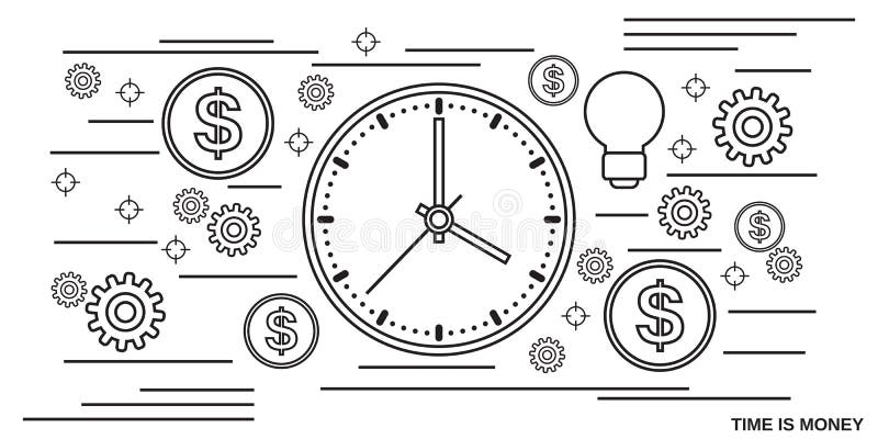 Time is Money Vector Concept Stock Vector - Illustration of finance ...