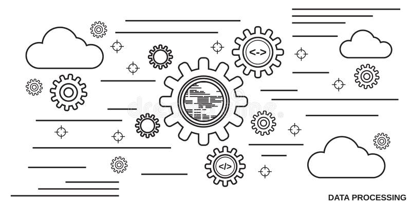 Data Processing, Information Computing Vector Concept Stock Vector ...