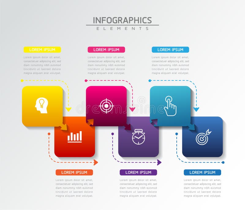 Connecting Steps Business Infographic Template Stock Vector ...